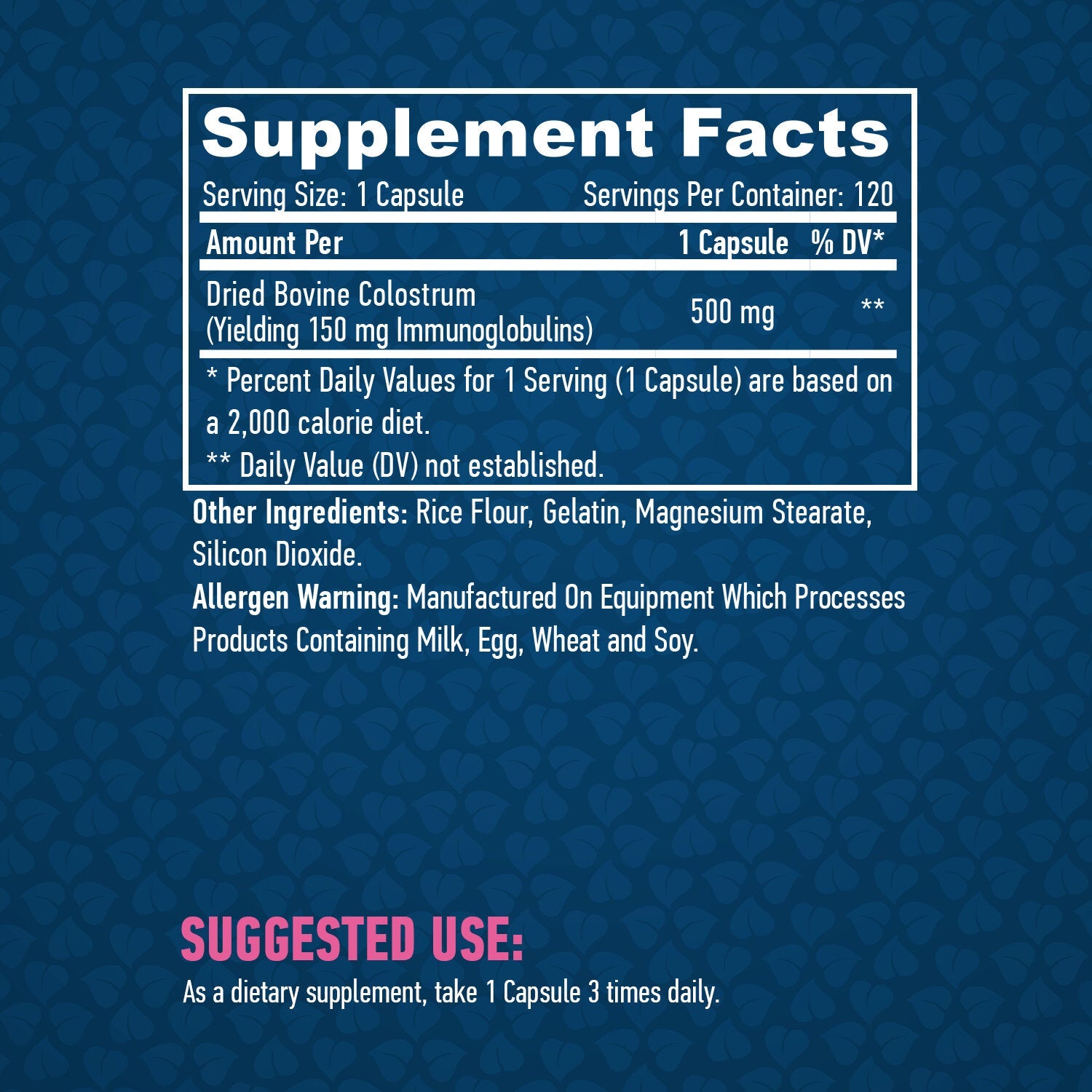 Colostrum 500mg / 120 Caps. – Nutra Best Bulgaria