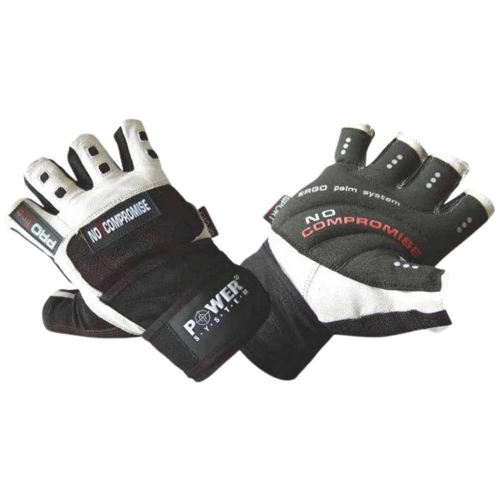 Training Gloves with Wristwraps | No Compromise - White / Black – Nutra ...